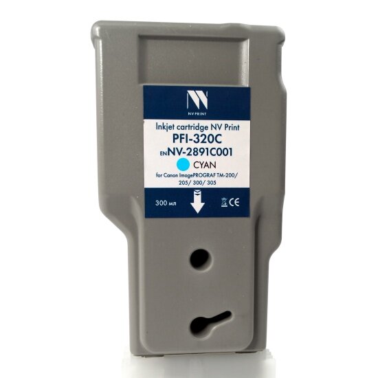 NV Print Струйный картридж PFI-320C (NV-2891C001) Cyan для Canon ImagePROGRAF TM-200/205/300/305 (300 мл) совместимый