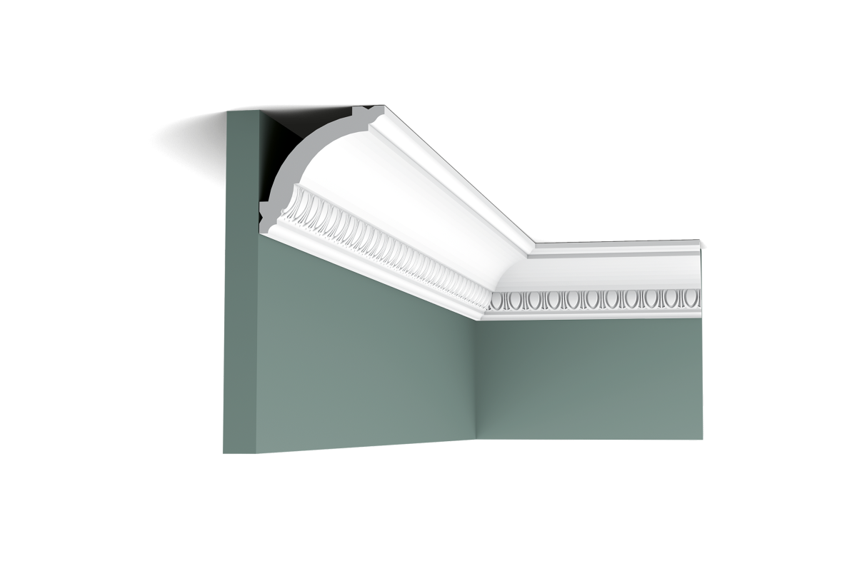 Карниз широкий 70х70 мм потолочный из полиуретана плинтус под покраску Перфект CX 101-2 метра дюрополимер