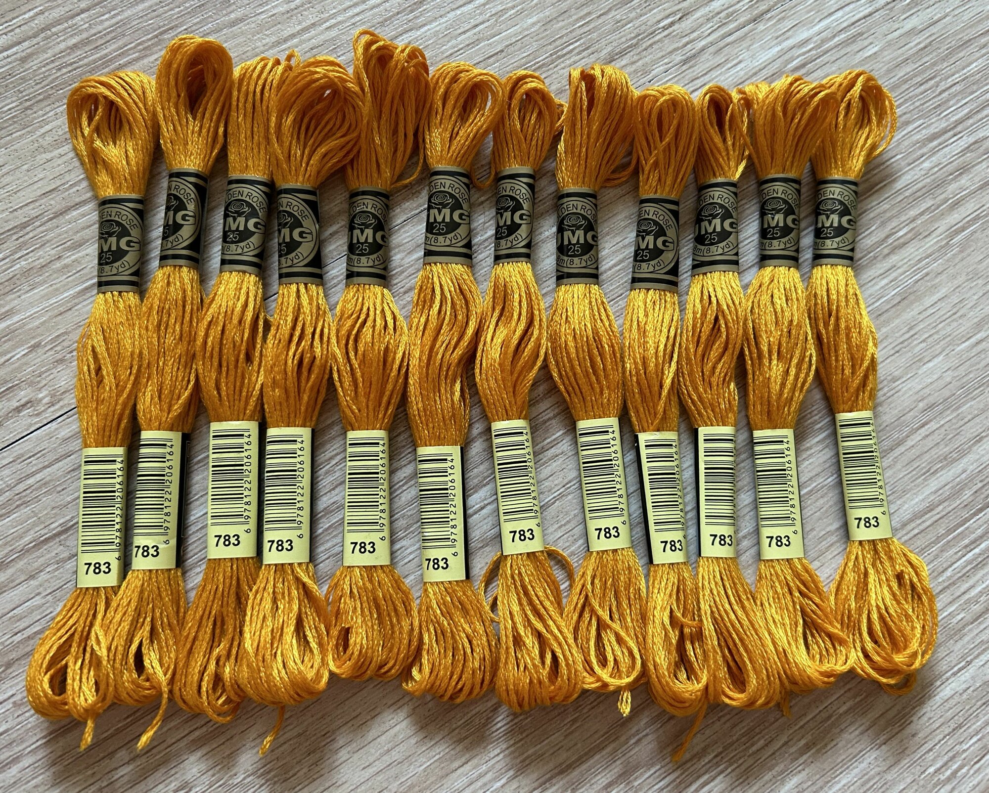 Нитки для вышивания JMC мулине (150-3866) 100% полиэфир 12 штук x 8 м
