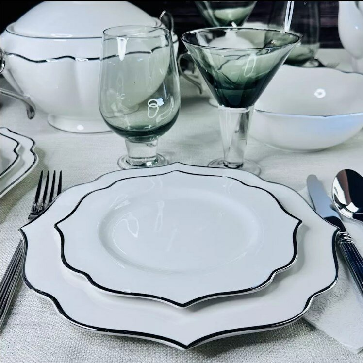 Набор из 6 тарелок MAGNOLIA SILVER 27см 205-592 118-205-592
