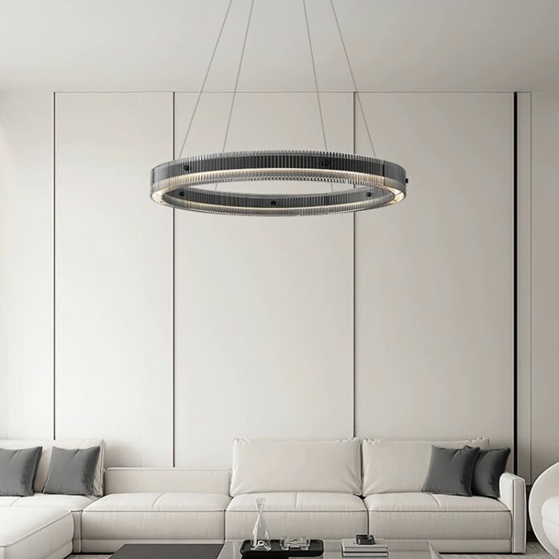 Светодиодная люстра, кольцо, бесступенчатое затемнение