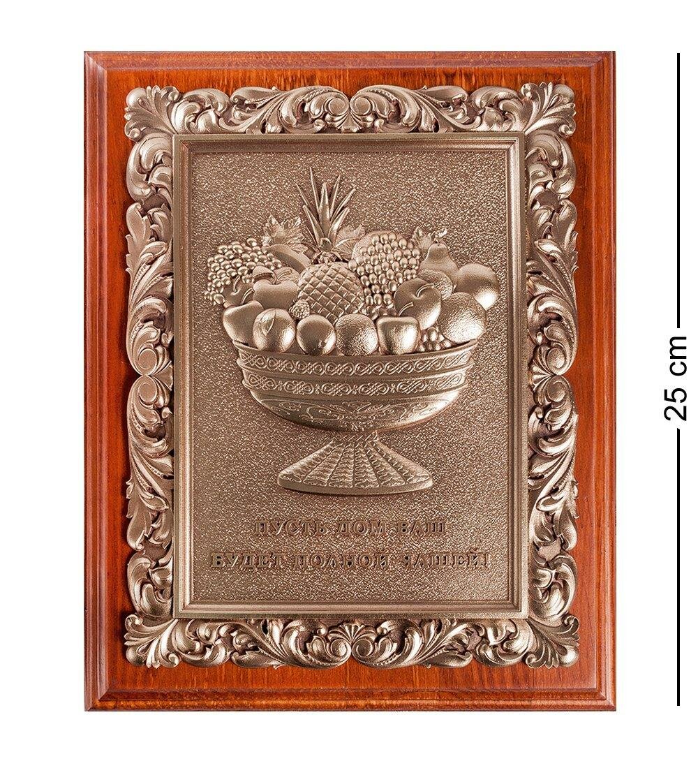 Панно Чаша Изобилия 20х25 A2036803 разностор, Медь, дерево