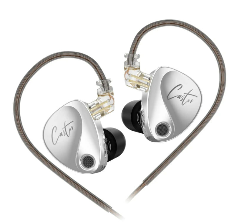 Наушники KZ-Castor Harman target, серые, проводные, без микрофона