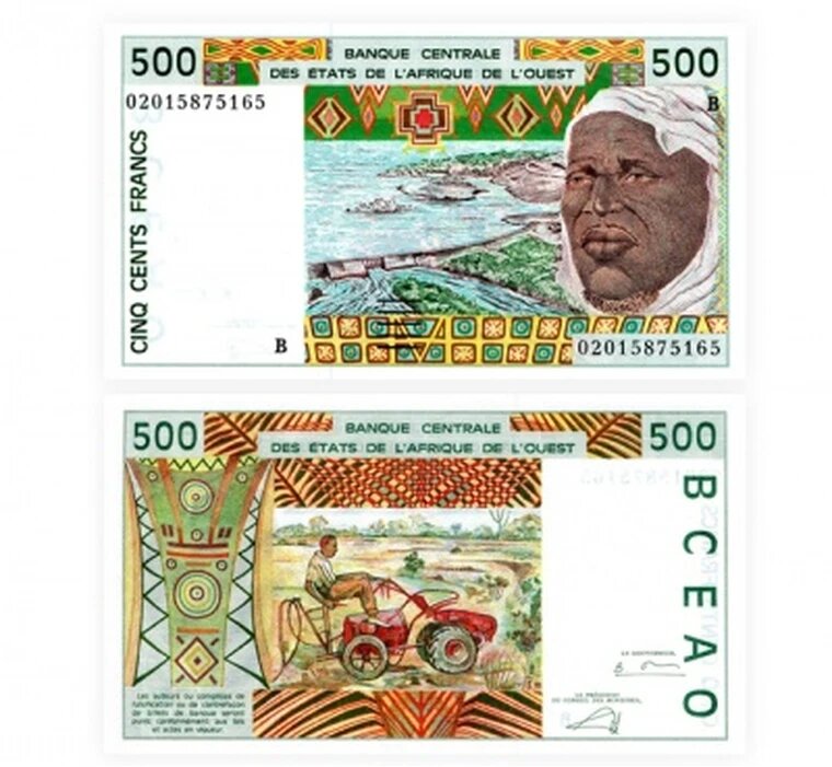 500 франков 2002 Западная Африка, BCEAO, сувенирная копия, банкноты и купюры редкие коллекционные