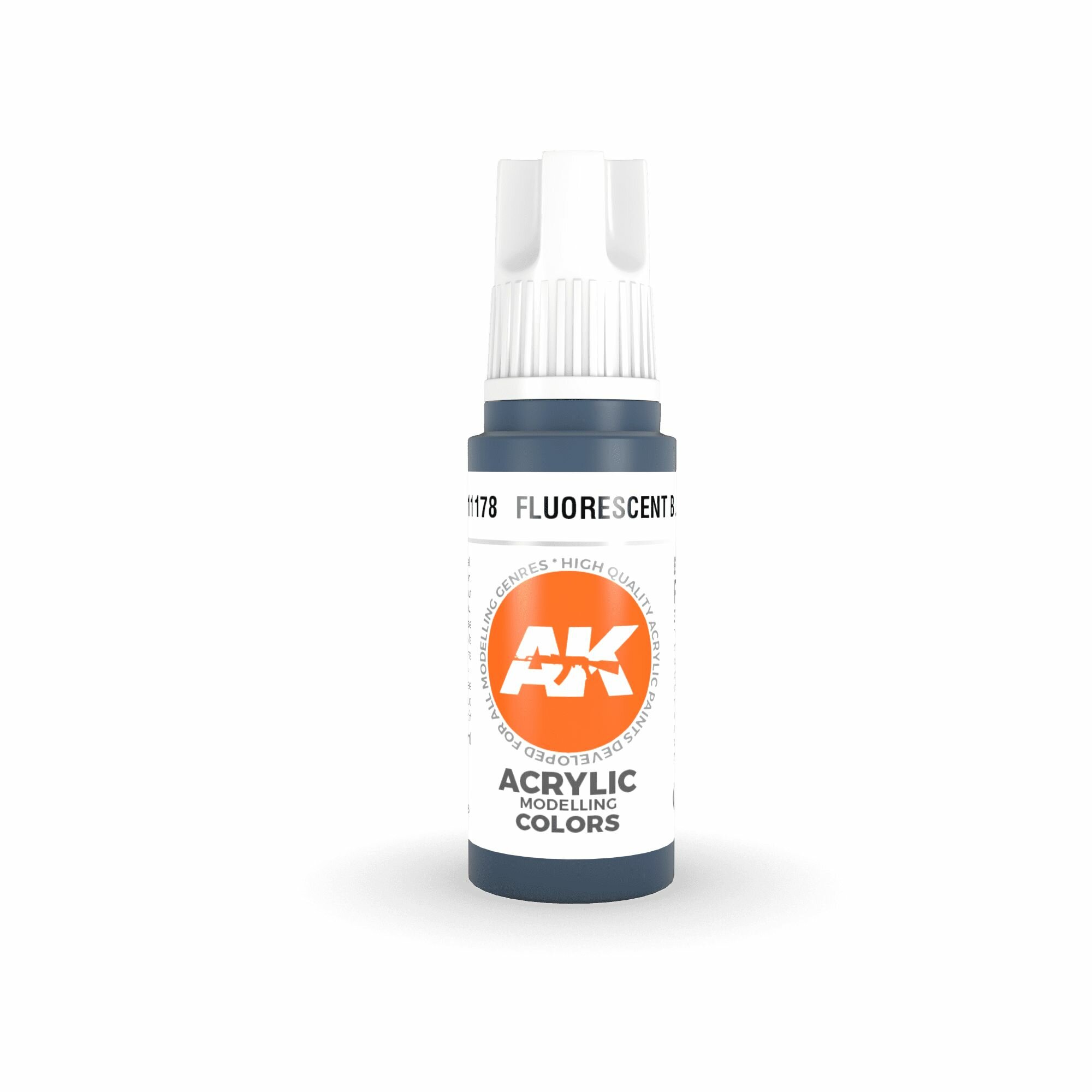 Краска акриловая AK INTERACTIVE Fluorescent Blue 11178 17ml