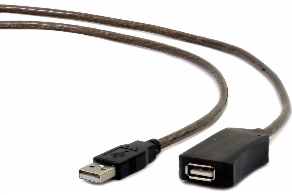 Cablexpert USB 2.0 активный кабель-удлинитель 15 м AM/AF, двойной экран, медь UAE-01-15M