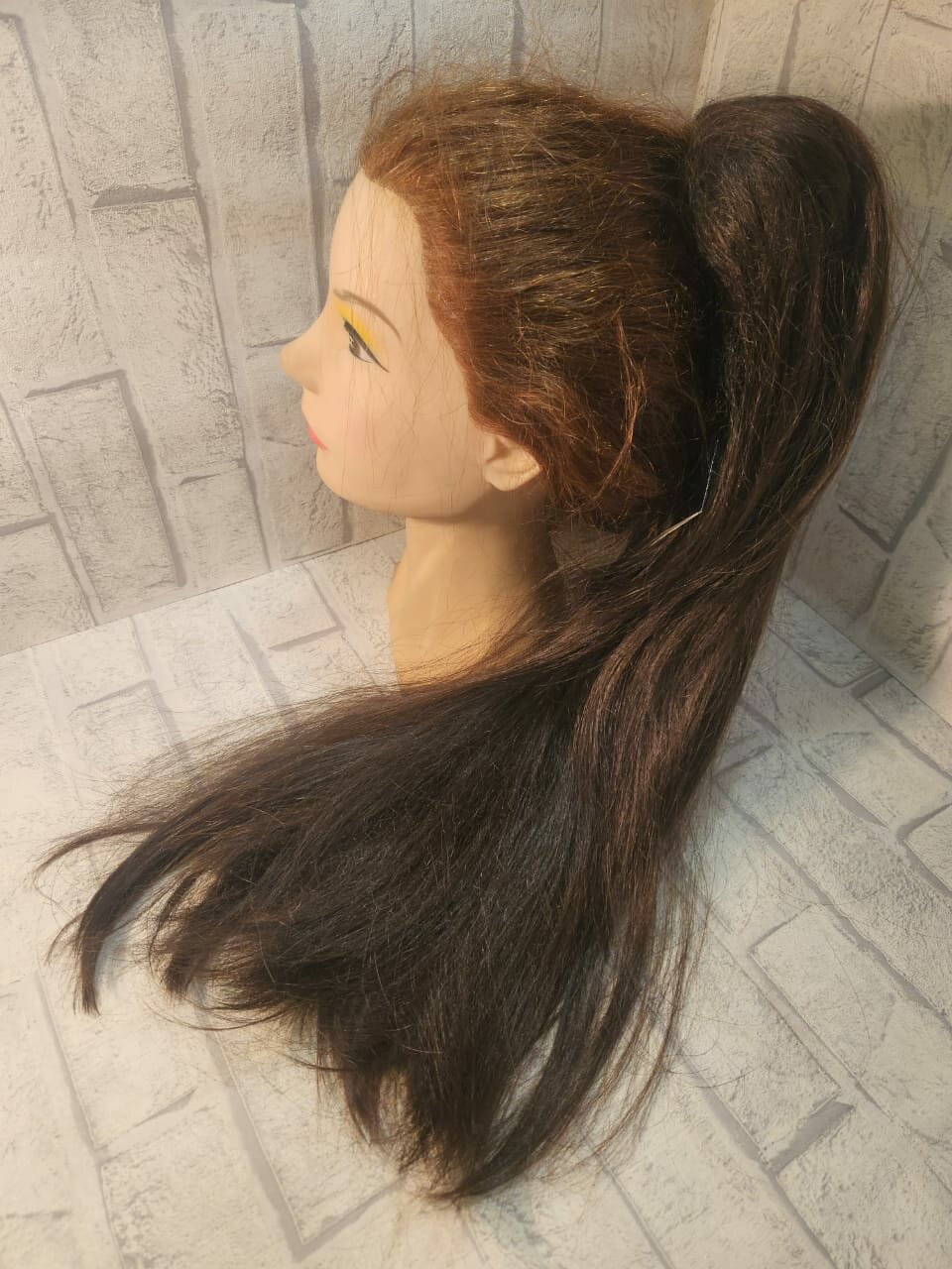 Хвост-шиньон VIP-PARIK, искусственный, термостойкий, крепление на крабе, цвет Коричневый