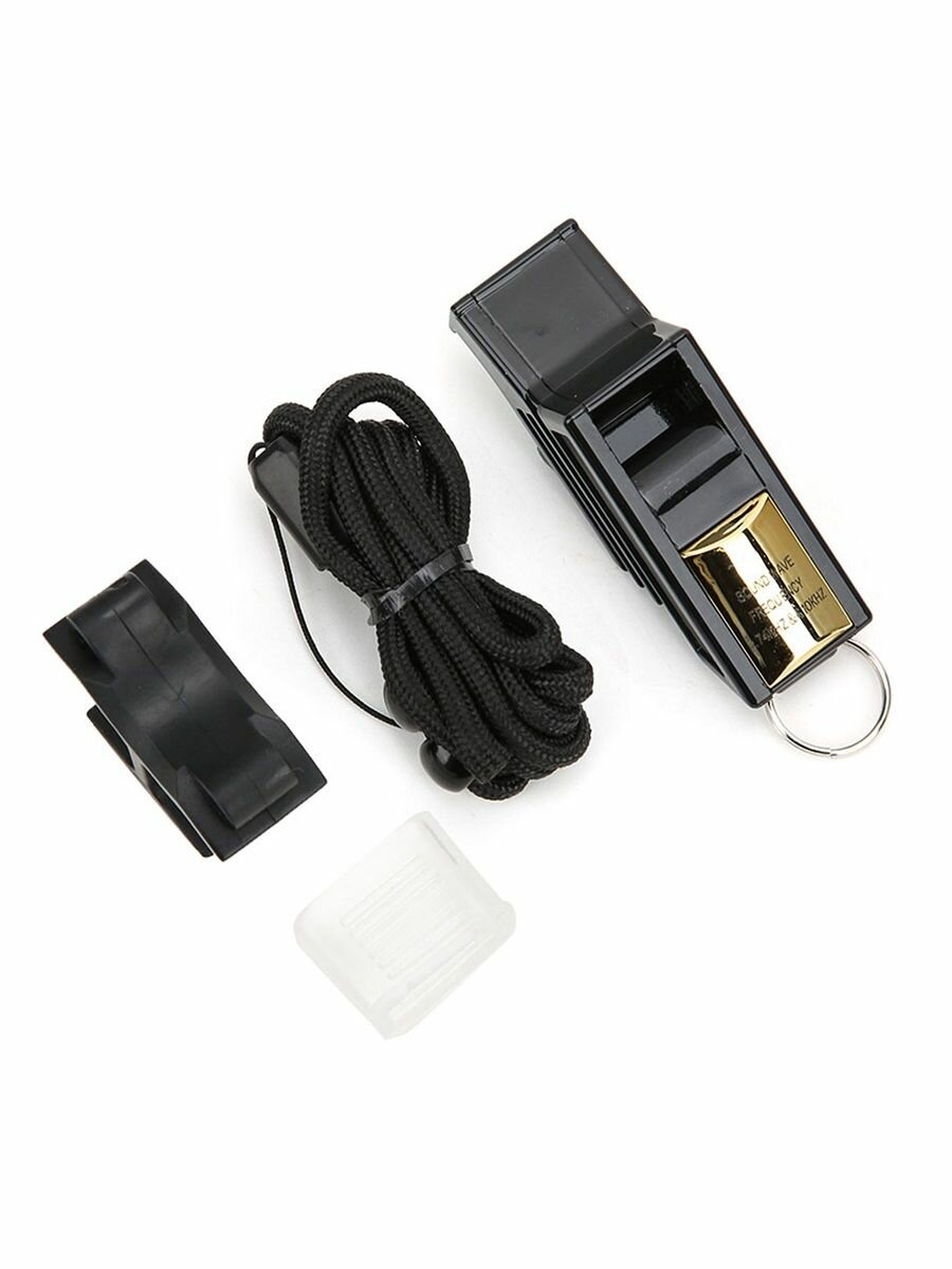 Черный и золотой свисток судьи для баскетбола, спорта, кемпинга, выживания, аварийный спасательный свисток