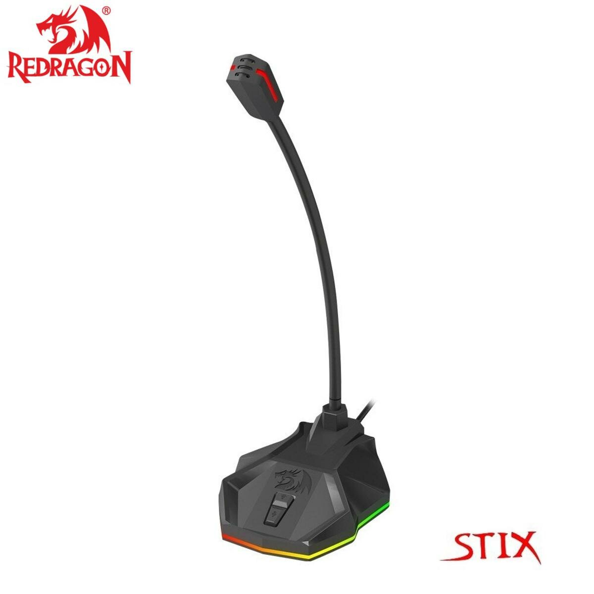 REDRAGON STIX GM99 USB RGB настольный игровой микрофон
