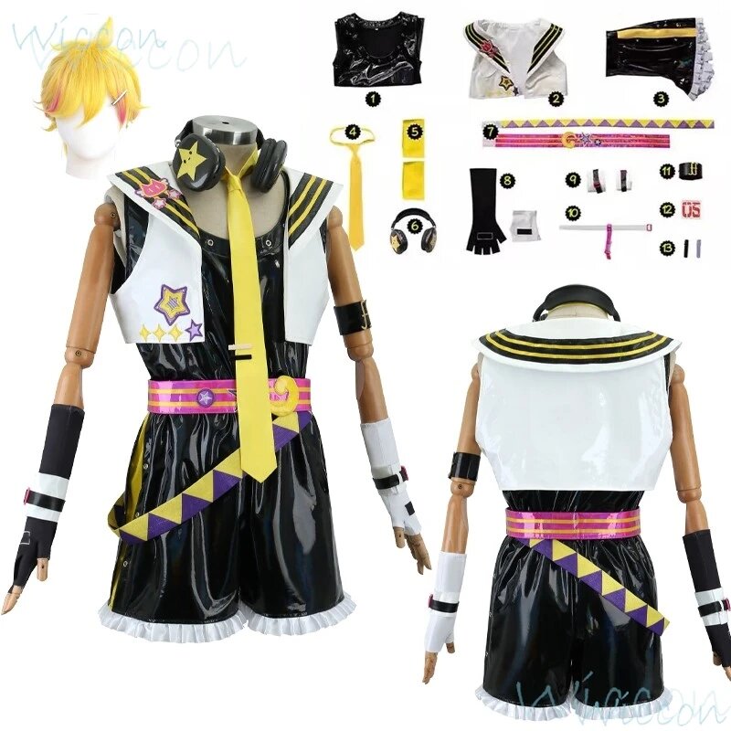 Костюм Рин для косплея М, Len suit-wig