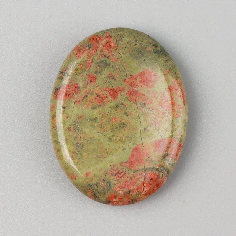 Аметистовый камень-антистресс из розового кварца unakite