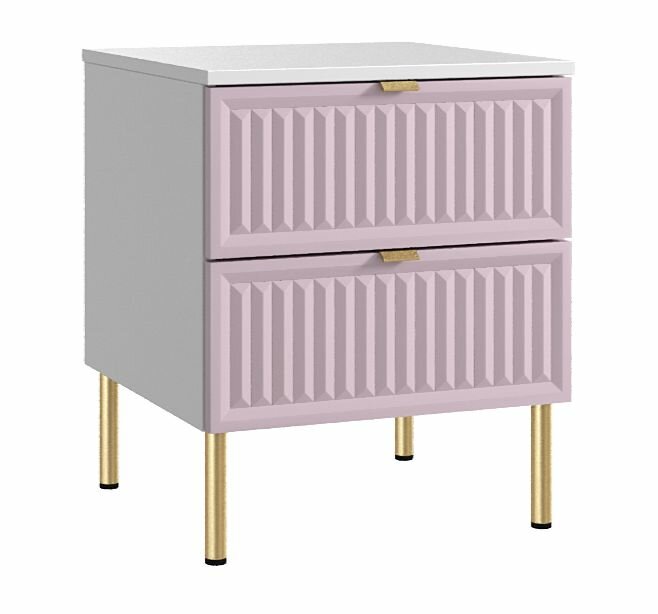 Прикроватная тумба, тумба, белая/розовая, Спраут