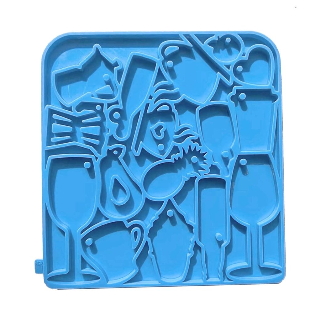 Глянцевая силиконовая смоляная плесень Хэллоуин Кофейная чашка для клавишной плесени DIY Подвесные украшения ювелирные украшения