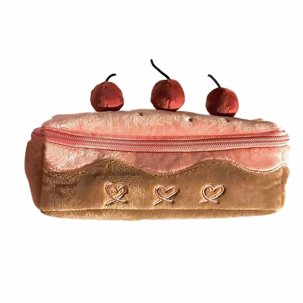 Плюшевый пенал в форме торта с молнией для студентов и детей, - 1