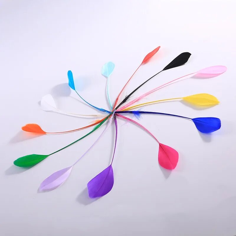 Перья для рукоделия, цвет Color mixing feather, 20 шт