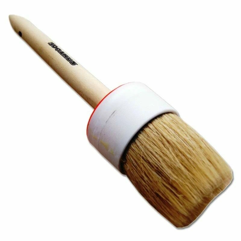 Кисть "SANTOOL" круглая №18 (60 мм) с деревянной ручкой ( 3 шт в уп.)