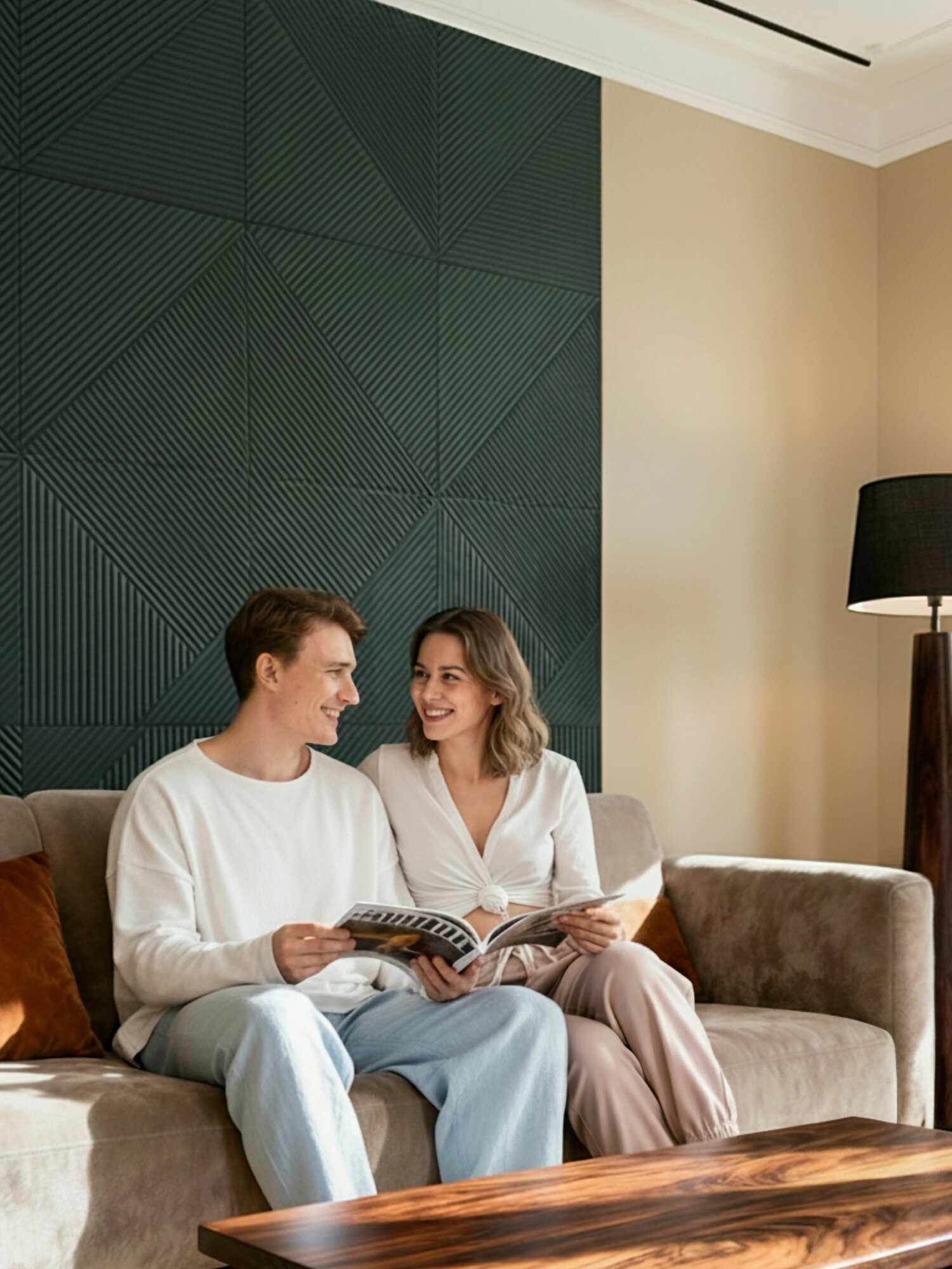 Стеновые панели квик клик, МДФ, 50х50 см, толщина 8 мм, 4 шт