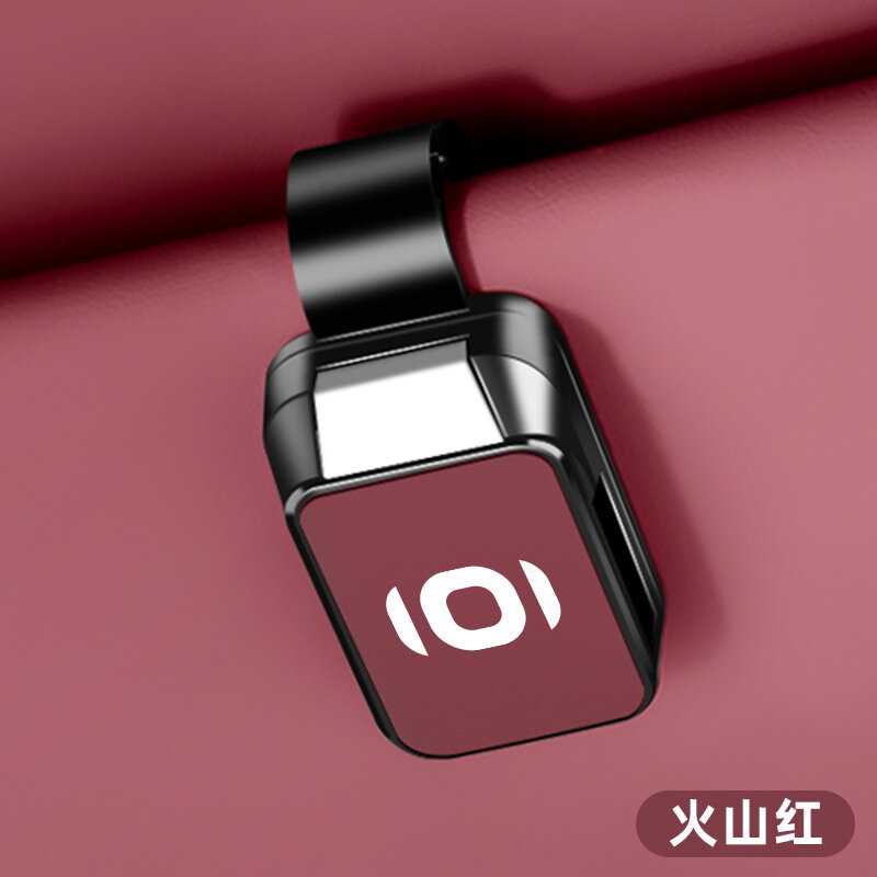 Кожаный держатель для очков для солнцезащитного козырька Changan Deepal A07/Q07 - Вулканический красный