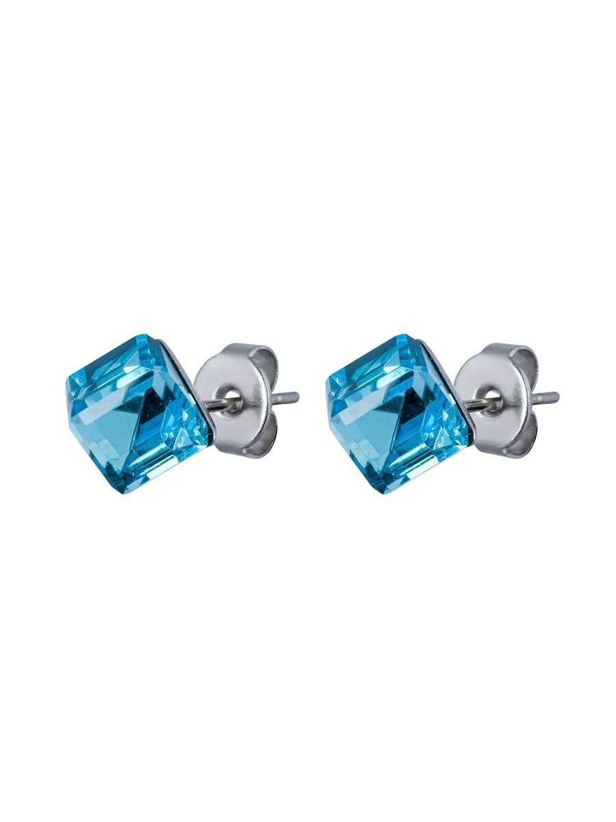 Серьги пусеты, кристаллы Swarovski