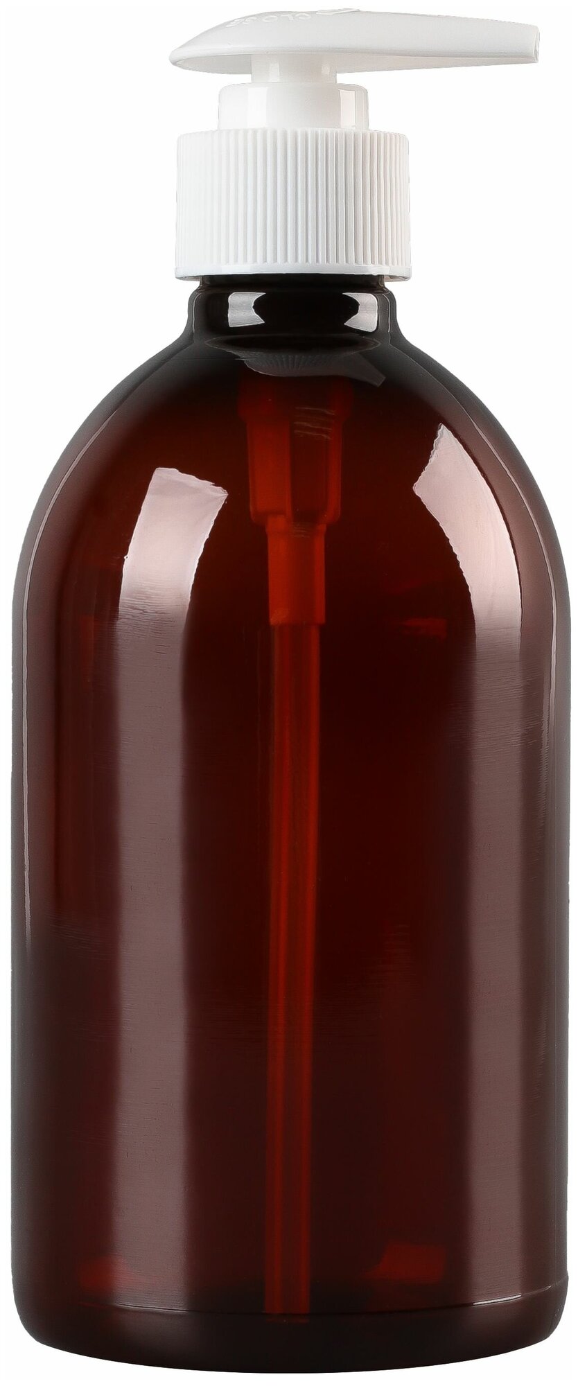 Флакон коричневый 500 мл с дозатором для мыла, 4 шт.