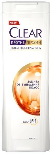 Clear шампунь против перхоти для женщин Защита от выпадения волос 200мл