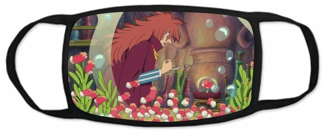 Маска на лицо Рыбка Поньо на Утёсе №3, Детская - 18 на 10 см