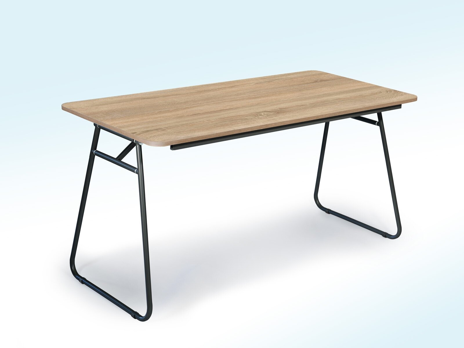 Большой складной стол «Плияж макс», дуб сонома, черный