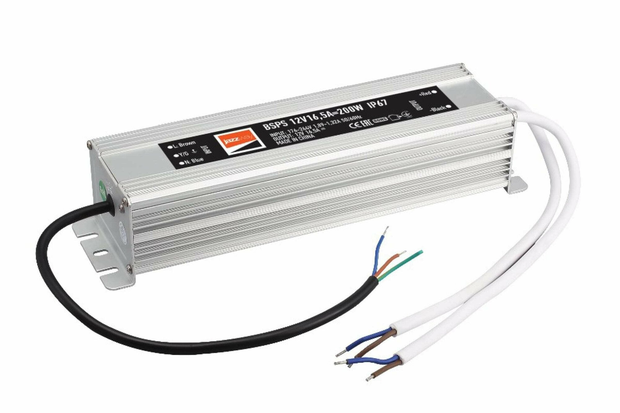 Блок питания для светодиодной ленты Jazzway 12V16,5A 200W IP67, 1016348A