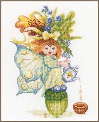 Набор для вышивки крестом фирмы lanarte. Девочка и желудь. р-р 22х28 см