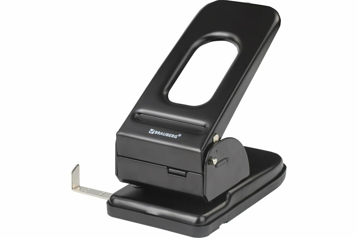 BRAUBERG металлический дырокол Heavy duty до 60 листов, черный, модель 226868