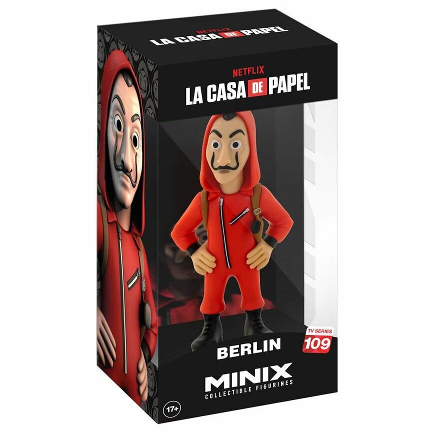 Статуэтка MINIX Money Heist - Бумажный дом, Берлин в маске, 13845, 1 шт. красный/черный 12 см 1 шт.