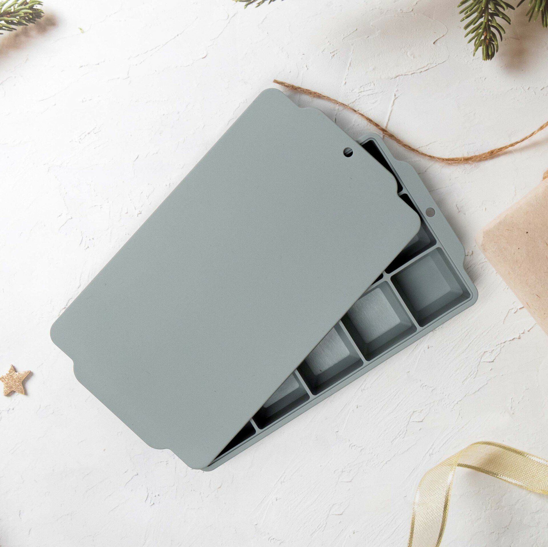 Силиконовый щедрый кубик льда 15 решеток ледяной формы бар виски квадрат льда коктейль кубик льда абразивный Серый (с