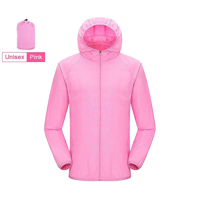 LNGXO Водонепроницаемая курточка из полиэстера Розовый, 4XL, Unisex Pink