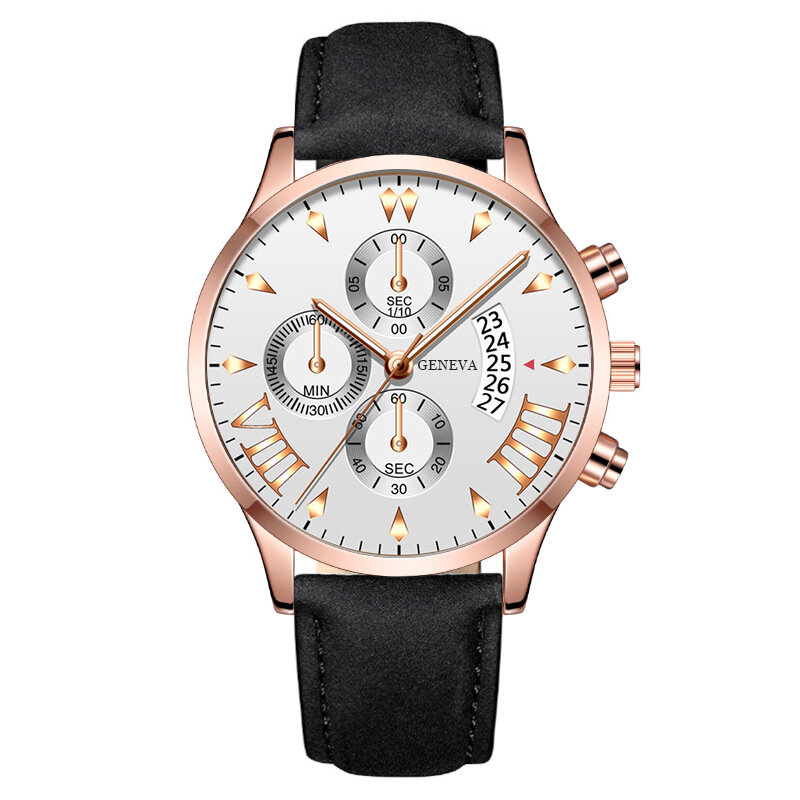 Style Мужские часы Модные земля календарные Кожаный ремешок