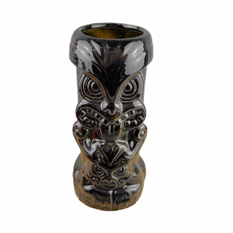Керамическая кружка-тотем с рельефным изображением осьминога, кружка Тики, 3D-кружка-монстр в гавайском стиле Тики.