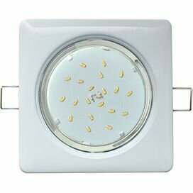 Ecola GX53 H4 Square светильник квадратный без рефл. Белый 107x41 (к+)