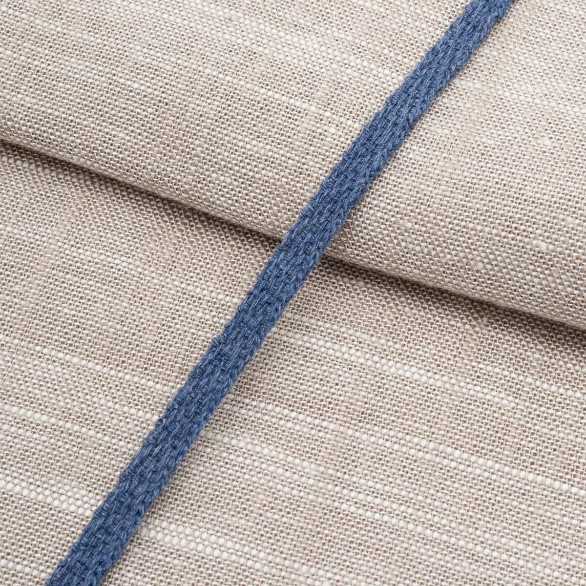 Киперная лента, хлопковая, 5 мм, длина 25 м, плотность 1,4г/м, цвет джинс