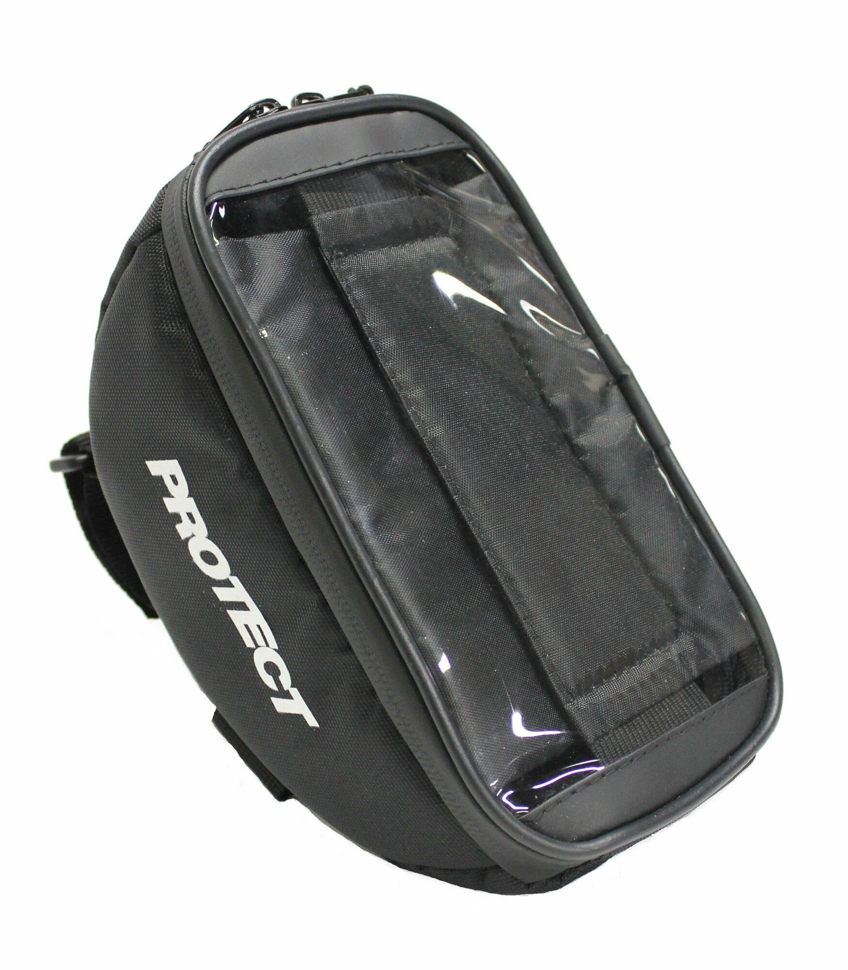 Велосумка на вынос руля с отделением для смартфона, р-р 18,5х10х9 см, цвет черный, PROTECT