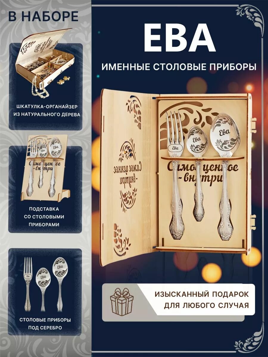 Подарочный набор с именем Ева-подарок женщине, маме, девочке, девушке, жене, подруге