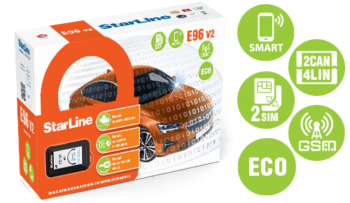 Сигнализация с автозапуском StarLine E96 v2 BT ECO 2CAN+4LIN GSM