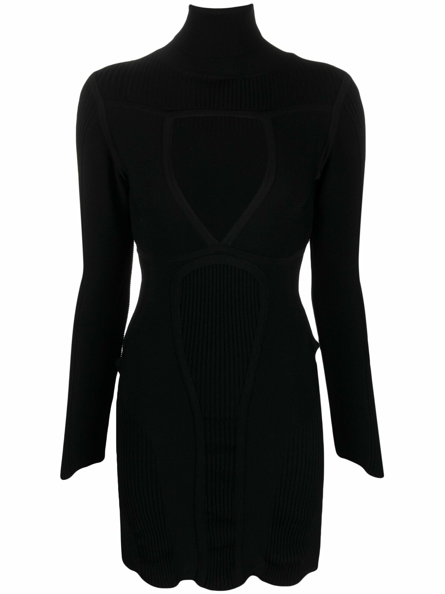 Платье Roll-neck cut-out minidress