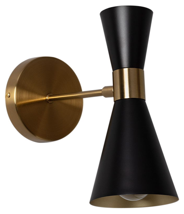 Бра De Fran B-1120 Е27 220В 1*60Вт 220В сатин-золото/черный, металл