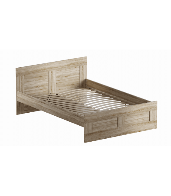 Кровать сириус двухспальная с ортопедическим основанием 140х200, ДСП, цвет Дуб Сонома 2.02.04.190.3