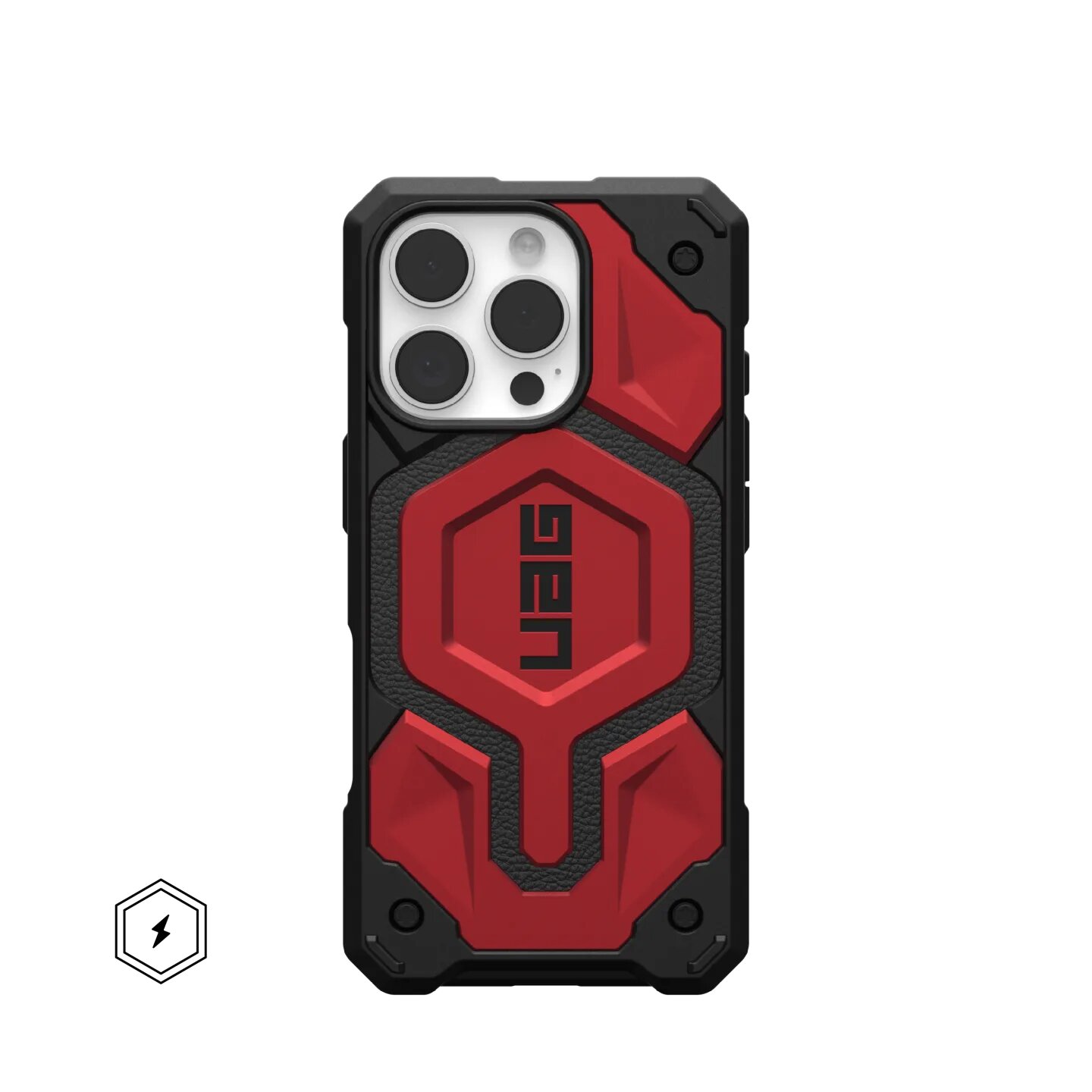 Чехол с поддержкой MAGSAFE Uag Monarch Pro для iPhone 16 Pro 6.3", цвет красный (Crimson)