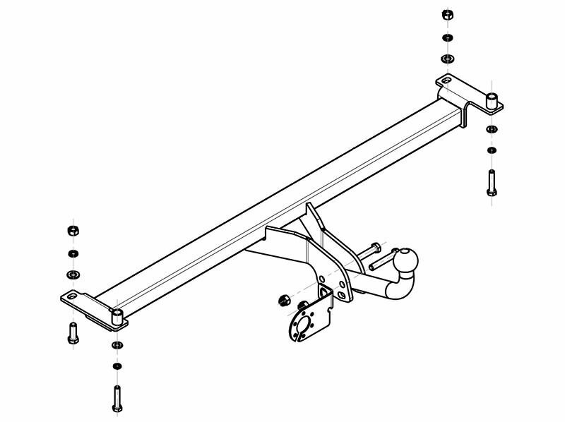 Фаркоп Avtos на CHERY AMULET (2006)(паспорт и сертификат в комплекте)(без электрики)CE 01 (90x20x16)