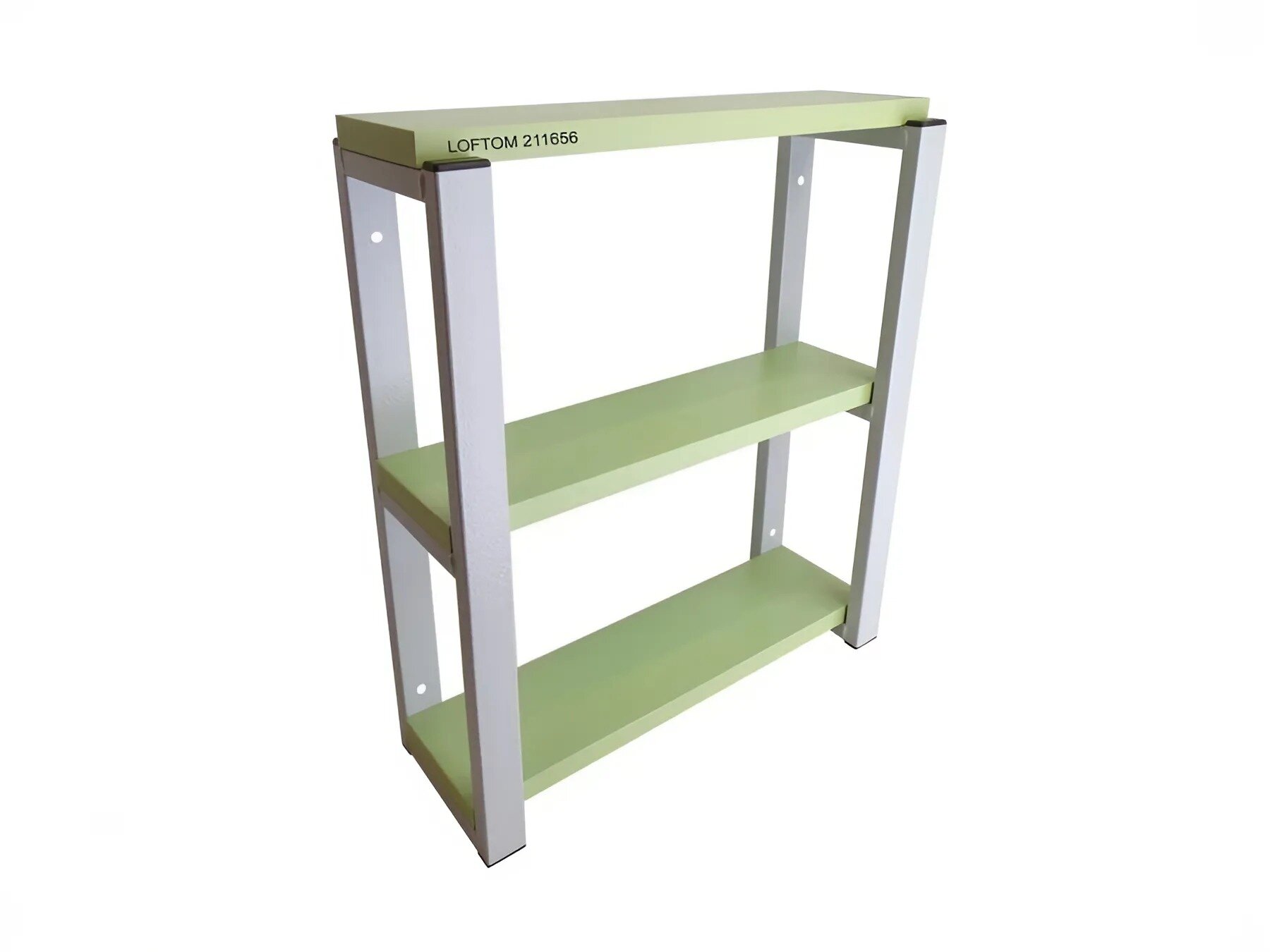 Полка для хранения GARROSS "SIBERIA 211656", 3 полки, размер 10х40 см, высота 42 см, каркас серый, цвет полок салатовый