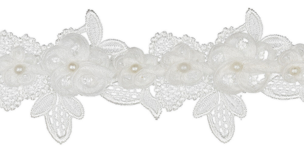 Лента Floranta Декоративная, тон 01, Белая, 36 мм, 5 м