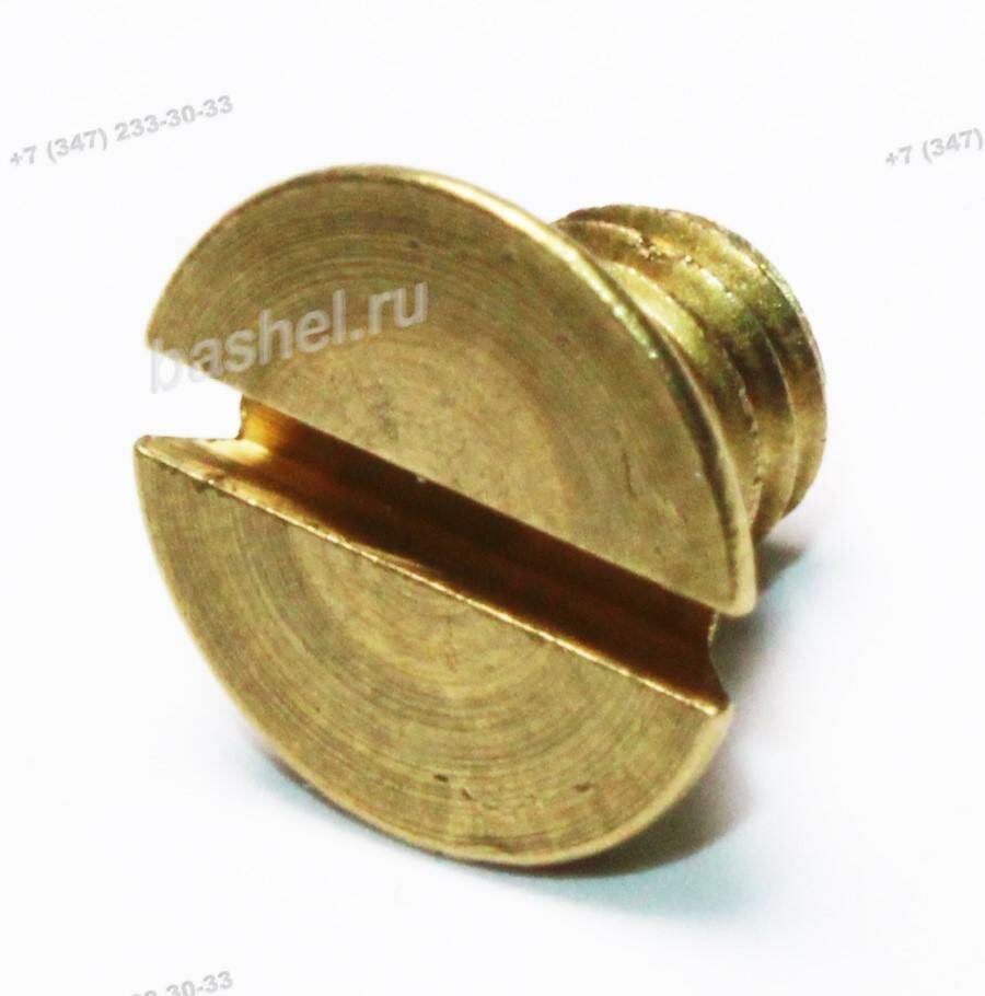 Винт М5х6 DIN 963 латунь