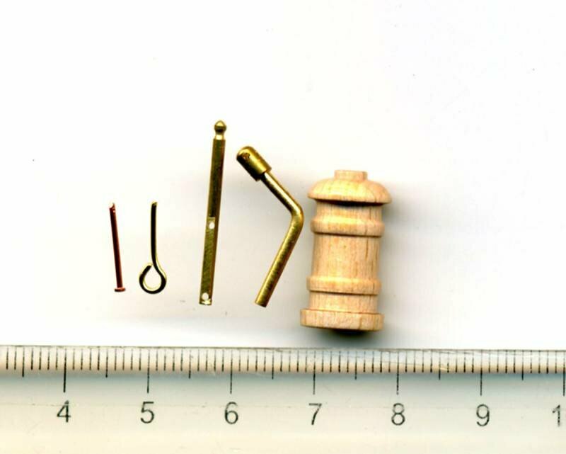 Помпа, дерево и латунь, 18 мм, 1 шт