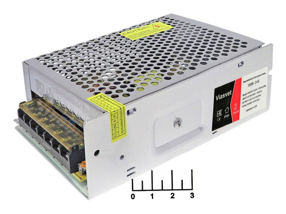 Блок питания 24V 6.25A 150W S-150-24/LE24V-150W Viasvet IP20